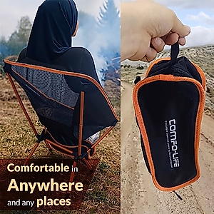 COMFO-LIFE Portable Camping Chair - Backpacking Chair Ultra Lightweight and Durable Lawn Chairs, Camp, and Backpacking Chair - Ideal for Travel and Outdoor Adventures - Ultralight & Compact