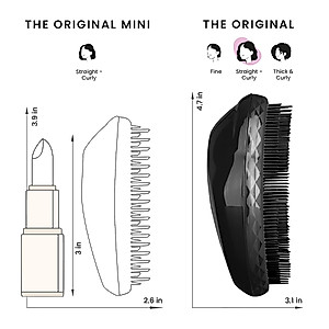 Tangle Teezer Original Detangler Brush, Dry & Wet Hairbrush for All Hair Types, Panther Black