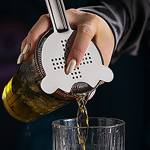 WUWEOT 6 Pack Cocktail Strainer, Stainless Steel Bar Strainer, Bar Tool Drink Strainer with 100 Wire Spring for Professional Bartenders and Mixologists