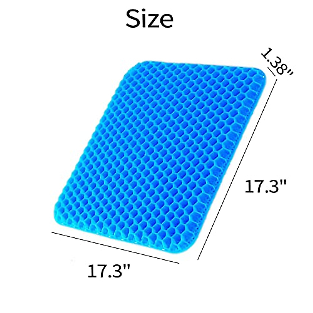 EVEME Large Gel Enhanced Seat Cushion with Non-Slip Cover,seat Cushion for Desk Chair, Cooling seat Cushion,Wheelchair Seat Cushions,for Office Chair Car Seat Cushion Student seat.Soft & Breathable