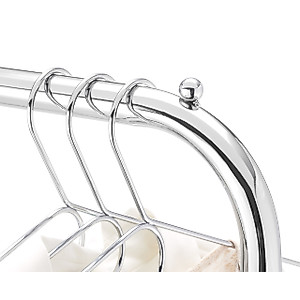 Whitmor Commercial Rolling Laundry Butler with Wire Storage Rack