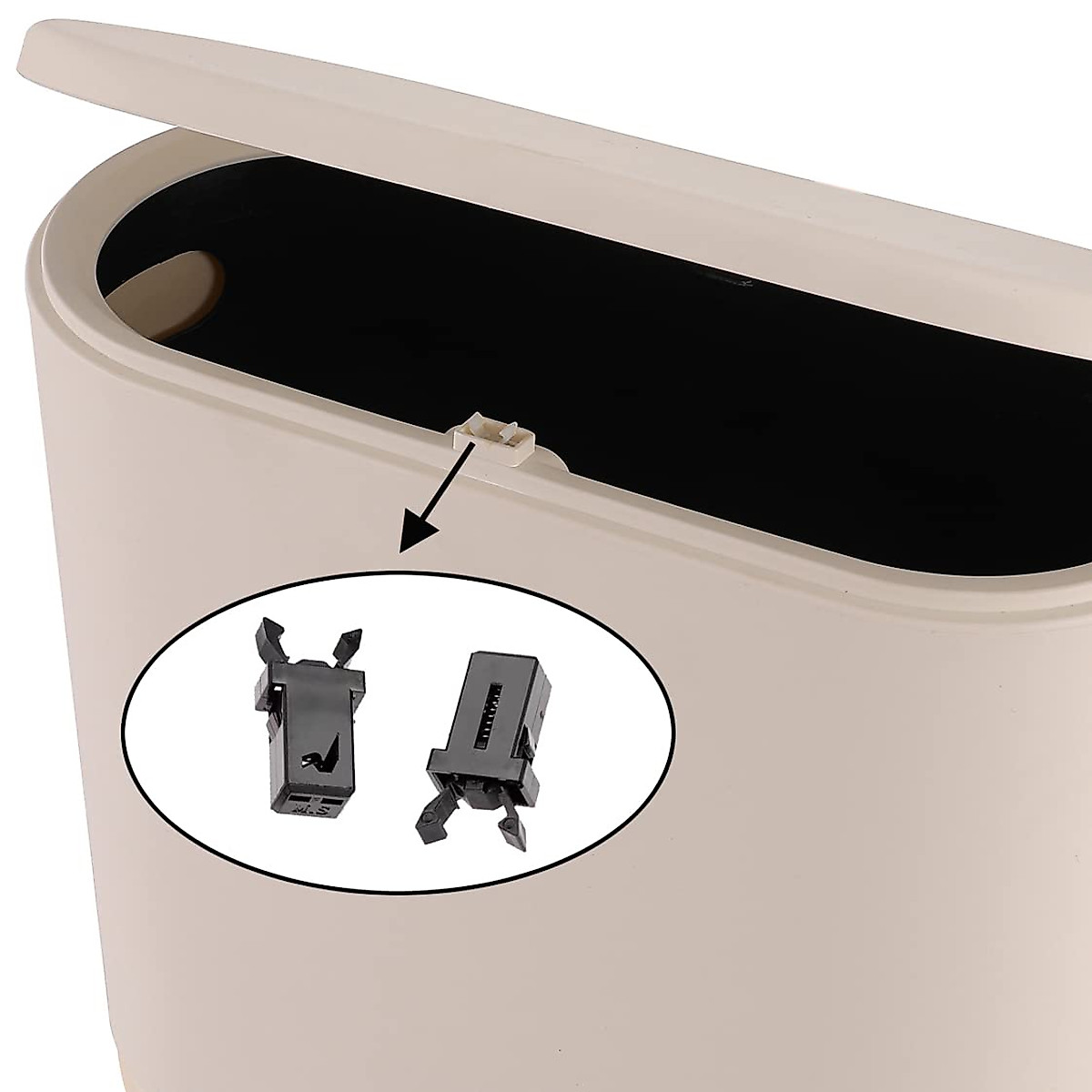 Sooyee Trash Can Plastic Lock Self 5pcs Black Self,Locking Switch Replacement Catch Compatible Touch Lid Bin Repair Clip