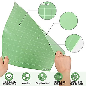 Cutting Mats for Cricut - Lya Vinyl 8 Pack Variety Cutting Mats 13x14 INCH, Cutting Mats for permanent Vinyl(StandardGrip, LightGrip, StrongGrip, FabricGrip) for Explore Air Series & Accessories