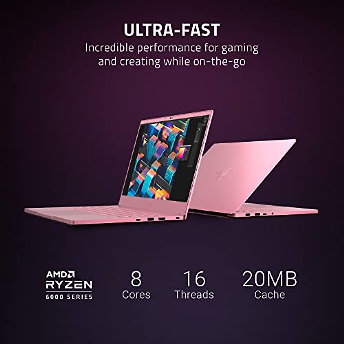 Razer Blade 14 Gaming Laptop: AMD Ryzen 9 6900HX - NVIDIA GeForce RTX 3070 Ti - 14" QHD 165Hz - 16GB DDR5 RAM - 1TB PCIe SSD - Windows 11 - Ultra-Thin - CNC Aluminum - Chroma RGB - Quartz