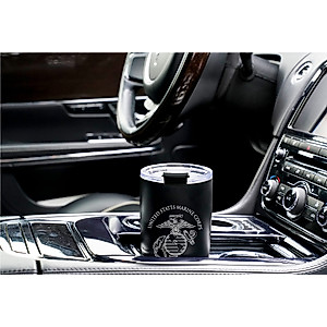 20oz Insulated USMC Tumbler-Double-Walled Stainless Steel Marine Corps travel Cup- Durable & Leakproof - Disabled USMC Veteran Owned SMALL Business