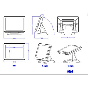 Agt960J1900.All in one Computer 15” Touch POS Terminal,PBM agt960JC,J1900 4G+64G