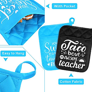 6 Pieces Christmas Potholders with Pocket Potholder Kitchen Hot Pad Oven Mitts Farmhouse Hot Potholders Cookie Bag for Christmas Kitchen Gift Cooking Baking (Red, Black, Blue, Chic Style)