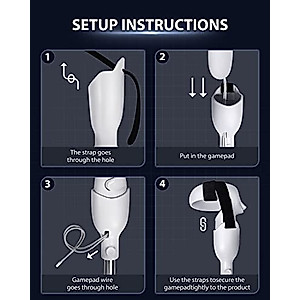 Amavasion VR Golf Club Handle Accessories Compatible with Meta/Oculus Quest 2 Enhance Immersive VR Game Experience (White/red)