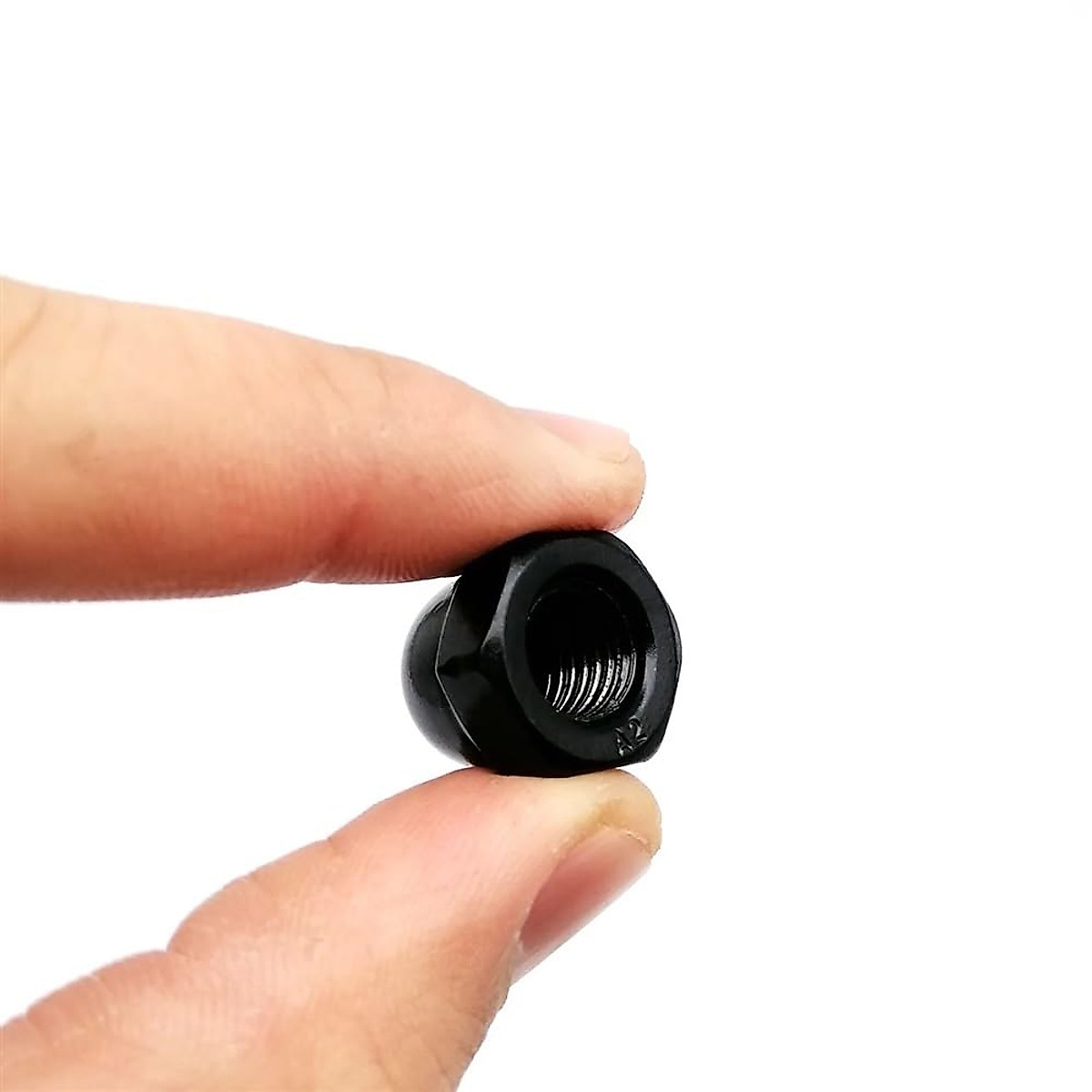 RWRAPS 1/5/10pcs M3 M4 M5 M6 M8 M10 M12 304 Stainless Steel Surface Black Hex Acorn Cap Decorative Cover Semicircle Dome Nut (Size : 10pcs M3)