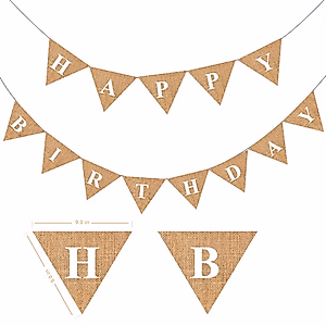 Happy Birthday Banner Burlap happy birthday banner Photo Props Burlap birthday banner Happy Birthday Bunting Birthday Party Decorations Birthday Party Decor Happy Birthday Sign