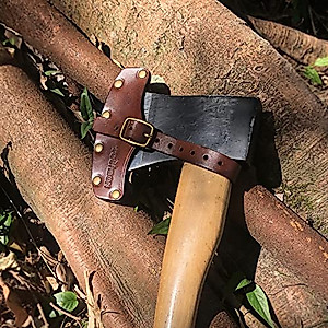 TOURBON Vintage Leaher Hatchet Axe Head Cover Sheath