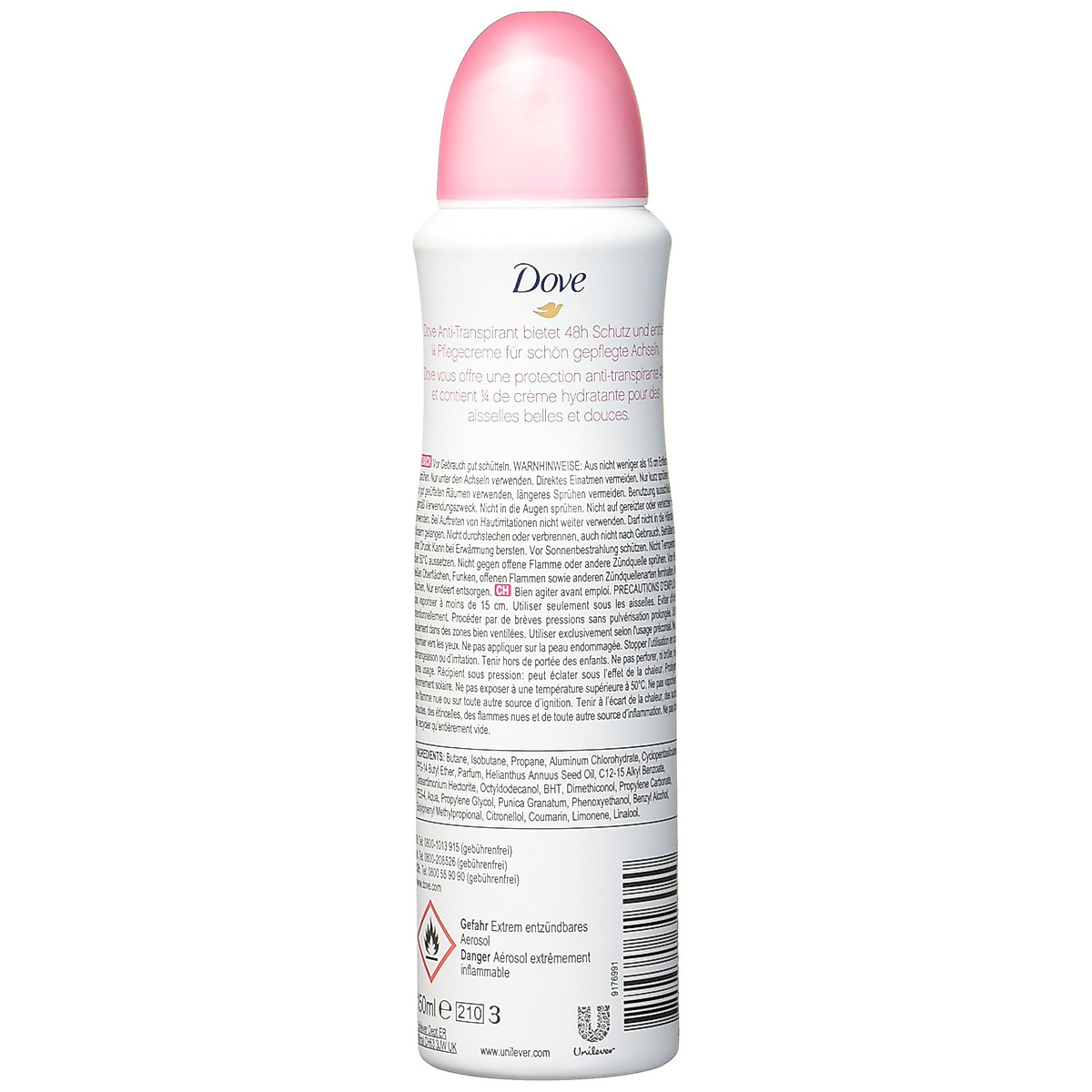 Dove Go Fresh Pomegranate & Lemon Verbena Antiperspirant Spray Deodorant For Women 150ml=5.07oz
