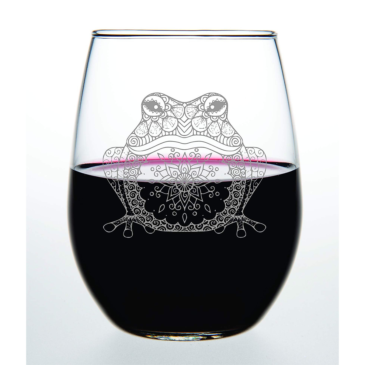 Frog stemless wine glass, 17 oz