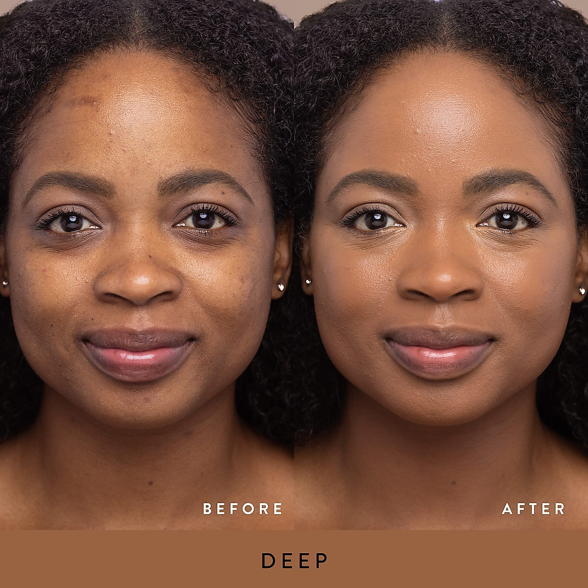 LAURA GELLER Double Take Liquid Foundation, Deep - Medium to Full Coverage - Natural Matte Finish & Foundation Makeup Brush Kit (2 PC)