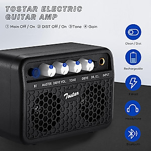 TOSTAR Electric Guitar Kit, 39 Inch Solid Wood Right Hand Guitar Electric for Beginners with Amp, HSS Pick Up, Poplar Body, Hand Polished(Lake Placid Blue)