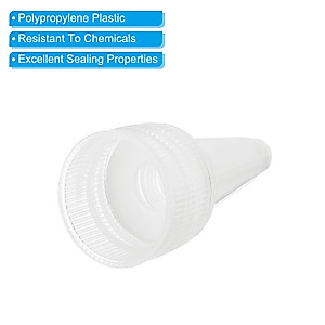 PATIKIL Twist Bottle Caps, 25Pcs 18/410 Squeeze Bottle Cap Replacement Caps for Glue Dispensing Bottles Dispensing Caps Paint Bottles, Clear