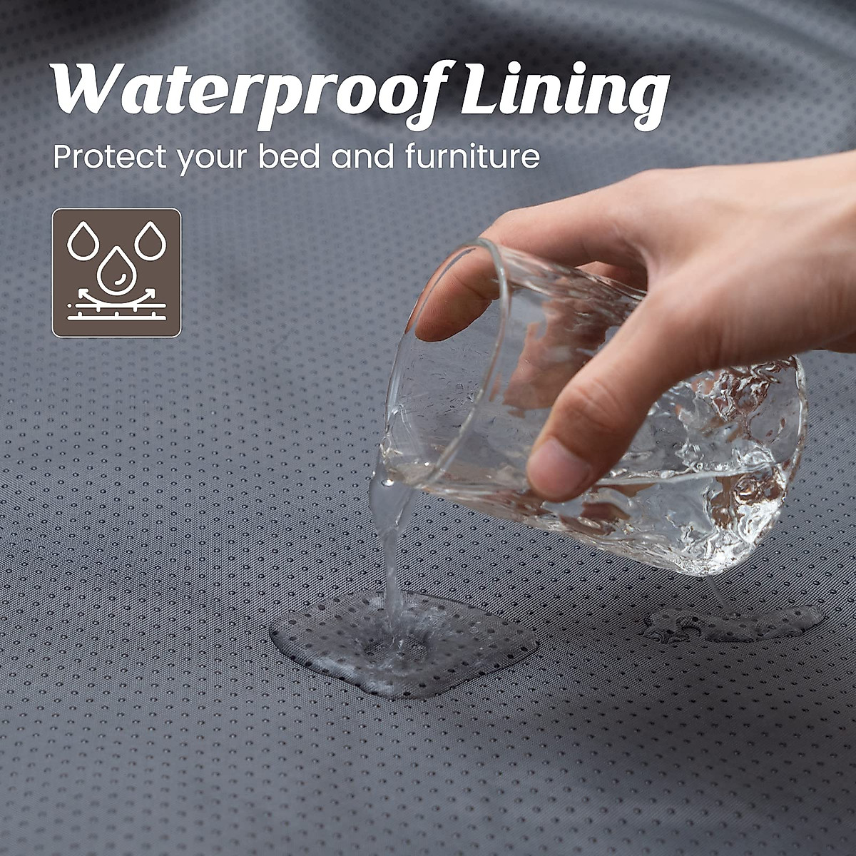 Syalife Shaggy Plush Calming Dog Couch Bed Pet Protector, Fluffy Waterproof Lining and Nonskid Bottom, Dog Mat for Furniture Protector with Washable Cover(55"x43"x8", Light Gray)