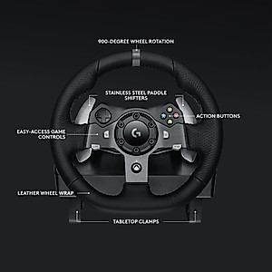 Logitech G920 Driving Force Racing Wheel and Pedals, Force Feedback + ASTRO A10 Gen 2 Wired Headset - Xbox Series X|S, Xbox One and PC, Mac - Black