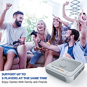 Kinhank Retro Game Console, Super Console X Pro Game System Built-In 41,000+ Video Games, Game Emulator Console With 50+ Emulators, Support 4k HD/AV Output(128G), LAN/WIFI, 2 Gamepads, Best Gifts