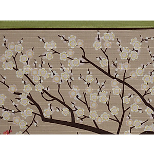 Furoshiki Wrapping Cloth Plum Blossoms and Birdies Motif Japanese Fabric 50cm