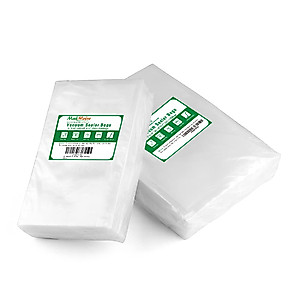 MakMeFre100 Count Vacuum Sealer Bags 50 Each Size Pint 6" x 10" and Quart 8" x 12"for Food,BPA Free,Heavy Duty,Sous Vide Vaccume Safe,Universal Design Pre-Cut Vacuum Seal Bags