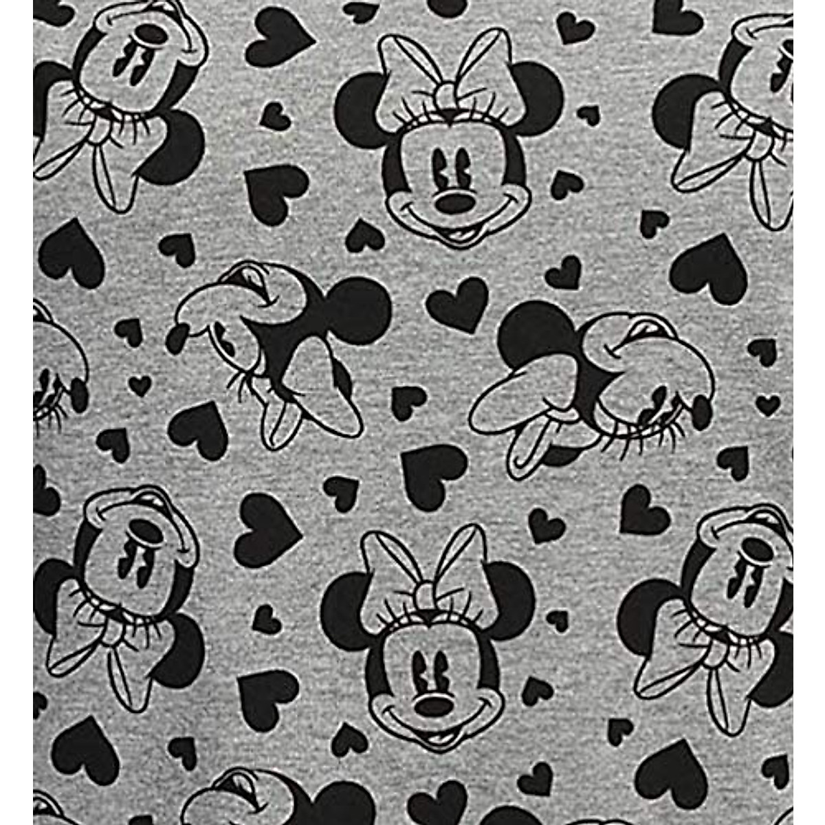 Disney Womens Plus Size T-Shirt Minnie Mouse All Over Print (Heather Grey, 3X)