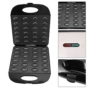 Electric Walnut Cake Maker, 1400W Toaster Baking Breakfast Pan Oven with Temperature Control, 24pcs Capacity Electric Nut Waffle Bread Maker for Cooking Breakfast, Gifts