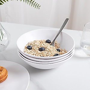 ZAROCRUS 12Pcs Melamine Dinnerware Sets, White Dishes Set Service for 4 with Dinner Salad Plates and Bowls Set, a Lightweight Dinnerware Set Great for Outdoor RV and Camper, Dishwasher Safe