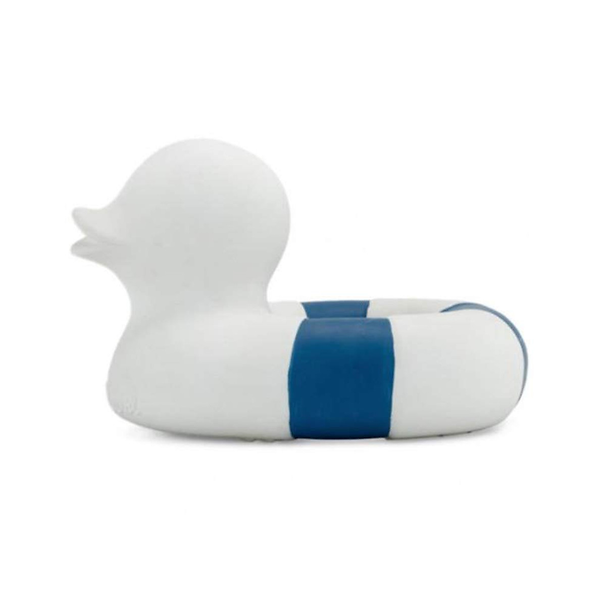 Oli & Carol Duck Toy - FLO The Floatie | Natural Hevea Rubber | Rubber Ducky Baby Bath Toys | Baby Teether | Hevea Bath Toys for Babies 0-12 Months (Navy)