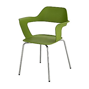 Safco Products Bandi Shell Stack Chair 4275GN, Green, Sturdy Steel Frame, Polypropylene Shell, Stacks 8 High (2/carton)