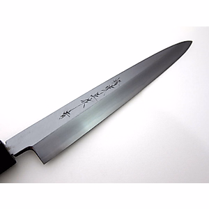 Houcho.com Sakai Ajimasa, Genuine Sakai-Manufactured, 10.6" (270mm) Kasumi Blue Steel Yanagiba Sushi Knife