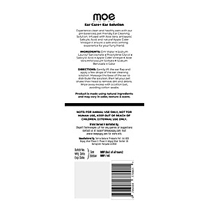 Moe Puppy Moe Ear Care Plus Ear Cleaning Solution for Pets| for Dogs and Cats (100 ml) (Pack of 1, Pink)