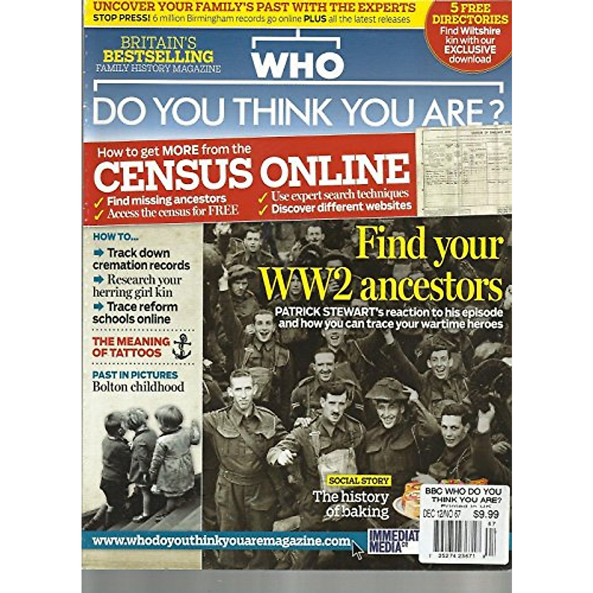 BBC WHO DO YOU THINK YOU ARE ? DECEMBER, 2012 (BRITAIN'S BEST SELLING FAMILY