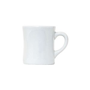 Tuxton Mugs, Cups & Saucers Porcelain White 9-Ounce Diner Mug, Case of 24, Bright White; Scratch Resistant; Chip Resistant; Lead & Cadmium Free; Dishwasher, Microwave, Oven Safe