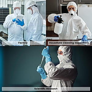 YIBER Hazmat Suits Disposable - Available in 7 sizes and 5 packaging specifications - Disposable Coveralls Suits Pressed From PPSB & PE Film
