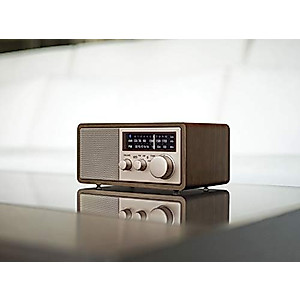 Sangean WR-16SE AM/FM/Bluetooth/Aux-in/USB Phone Charging 45th Anniversary Special Edition Wooden Cabinet Radio (Dark Walnut with Rose Gold)