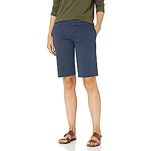 Dickies Women's Perfect Shape Twill Bermuda Shorts, Rinsed Navy, 6