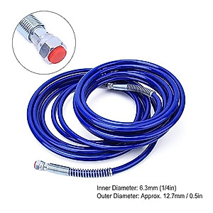 1/4in Paint Spray Hose Sprayer Flexible Fiber Tube 10 Meters 3265Psi Sprayer Hose 10m Paint Sprayer Hose