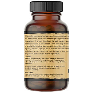 Naturevibe Botanicals Arjuna Capsules Premium 180 Veg Capsules | 1000mg Per Serving | Traditional Supplement | Made with Pure Herb Arjuna Powder