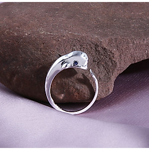 Helen de Lete Beluga White Whale S925 Sterling Silver Adjustable Ring - High Polish Version