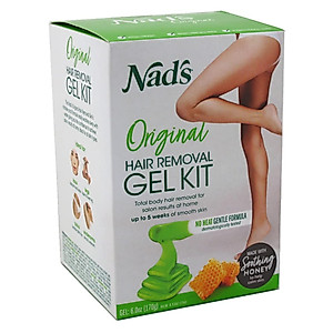Nads Hair Removal Gel Kit 6 Ounce Gel (177ml) (Pack of 3)