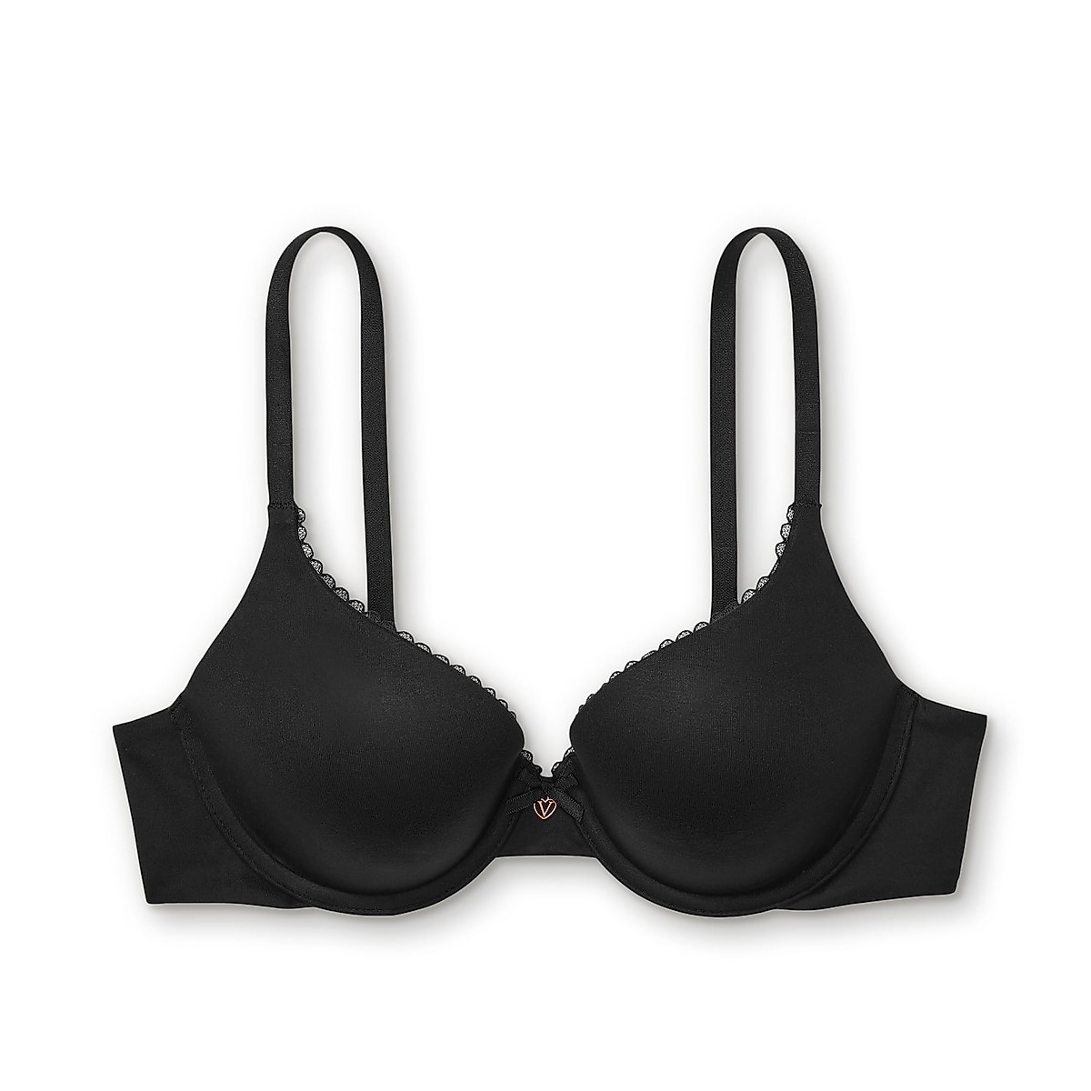 Victoria's Secret Perfect Shape Push Up Bra, Full Coverage, Padded, Bras for Women, Body by Victoria Collection, Black (38D)