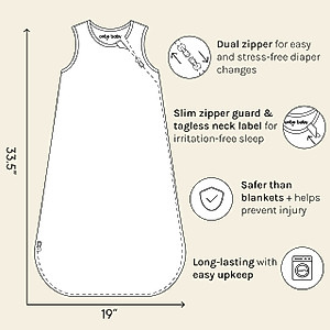 Onbe Baby Bamboo Rayon Baby Sleep Sack, 6-18 Months, Year-Round 1.0 TOG
