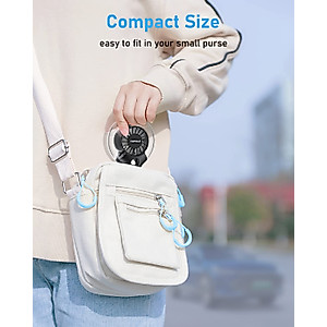 TriPole Handheld Fan Misting Fan 4000mAh Portable Fan with Mist 3 Speed Mini Fan Rechargeable Battery Operated Hand Fan for Kids Boys Girls Women Travel Vacation Outdoor, 8-29H Working, Black