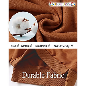 HIGHUZZA 12-18 month girl clothes baby girl clothes toddler girl clothes newborn infant babies fall outfits winter girls sweatshirt baby girls' clothing baby pant set 2 pcs brown