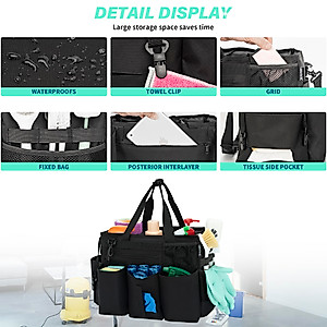 IBVIVIC Wearable Cleaning Caddy Bag for Cleaning Supplies,Large Capacity Cleaning Organizer Tote Bag for Cleaners Housekeepers