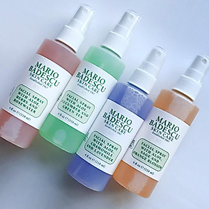 Mario Badescu Mini Mist Facial Spray Collection with Rose Water, Cucumber, Lavender and Orange Blossom, Multi-Purpose Cooling and Hydrating Face Mist for All Skin Types, 2 Fl Oz (Pack of 4)