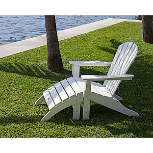 POLYWOOD South Beach 2-Piece Adirondack Chair Set with Ottoman