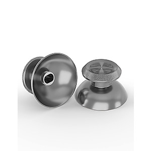 Avericht Metal Thumbsticks for PS5 Controller, Aluminum Joystick Replacement Kit for Dualsense Controller Accessories (Silver)