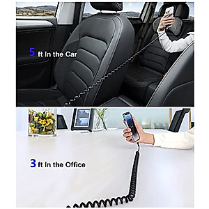 Coiled Lightning Cable 3ft, 2 Pack iPhone Charger Cable for Car, [Apple MFi Certified] Short Retractable Charging Cord Compatible with iPhone 14/13/12/11 Pro Max/XS MAX/XR/XS/8/iPad/iPod/CarPlay